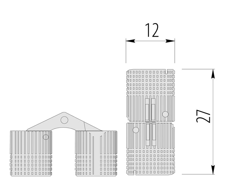 Balama #12 mm pentru masa rabatabila - Feromob